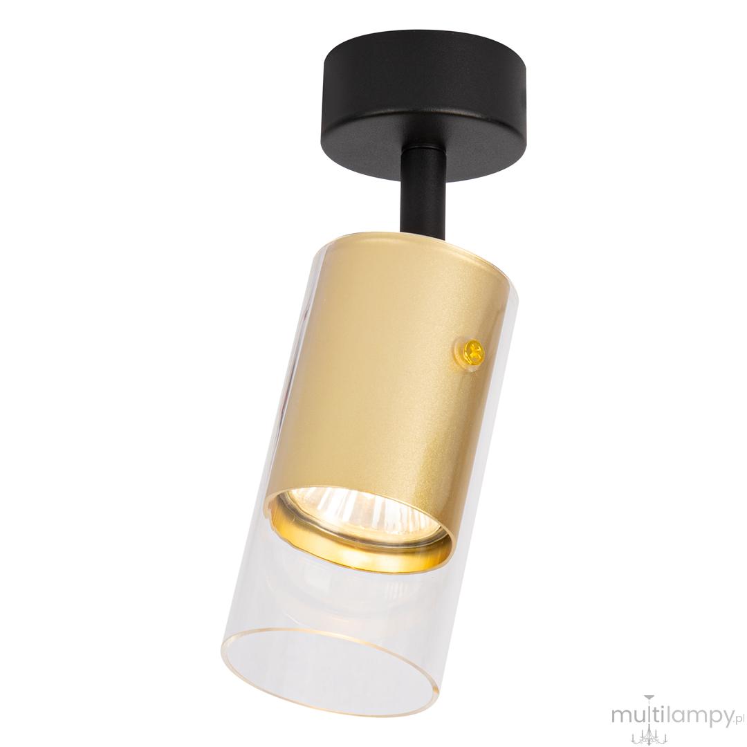 Milagro Ricky lampa sufitowa (spot) 1xGU10 czarna/złota ML0689 ...