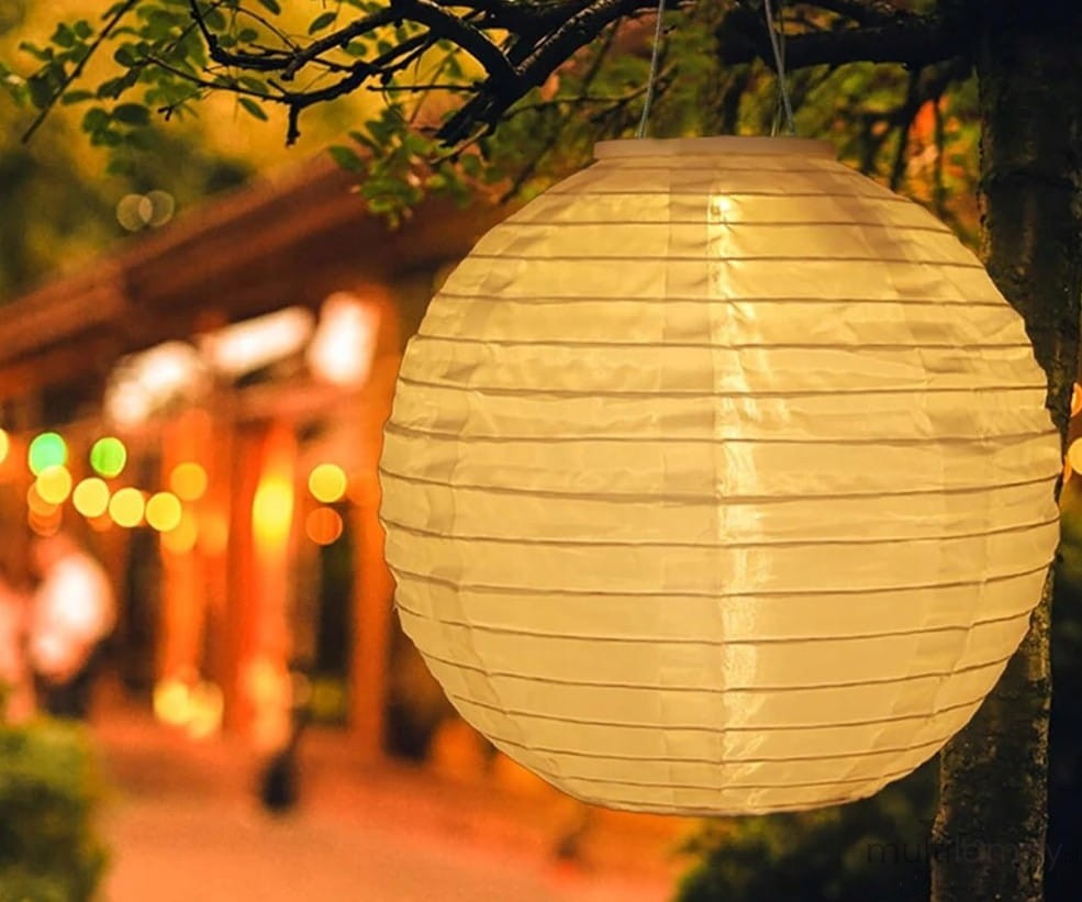 Superled Origami D20 lampa wisząca solarna ogrodowa LED biała ...