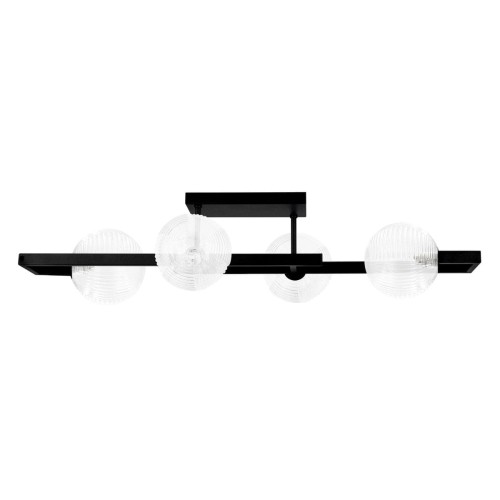 Kaja Parma lampa sufitowa 4xG9 czarna/transparent K-5761 - Multilampy.pl