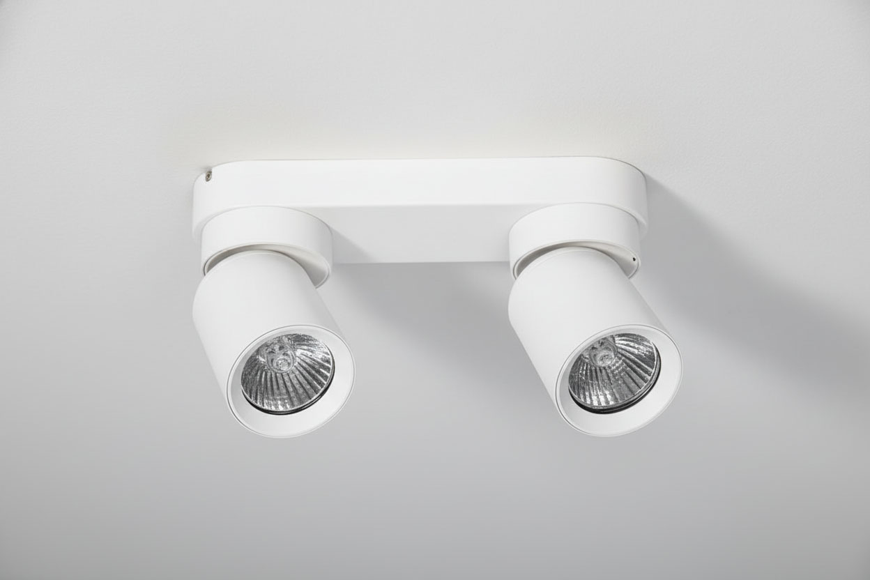 Masterled Timo lampa sufitowa (spot) 2-punktowa biała - Multilampy.pl