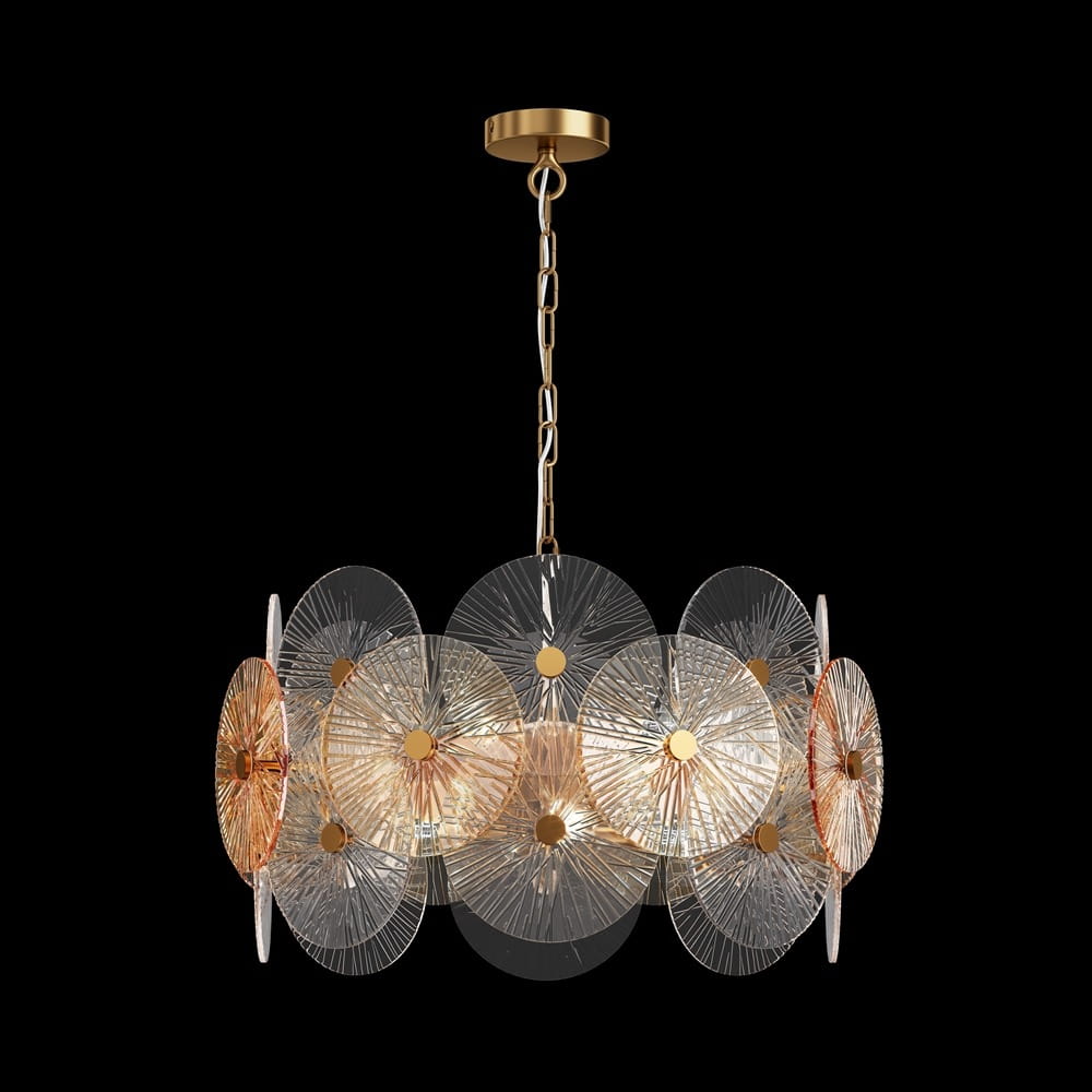 Maytoni Aster lampa wisząca 8-punktowa złota MOD007PL-08G - Multilampy.pl